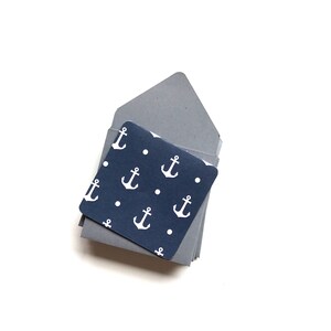 Nautical Mini Cards, Anchor Gift Tags, Nautical Gift Wrap, Boat Anchor ...