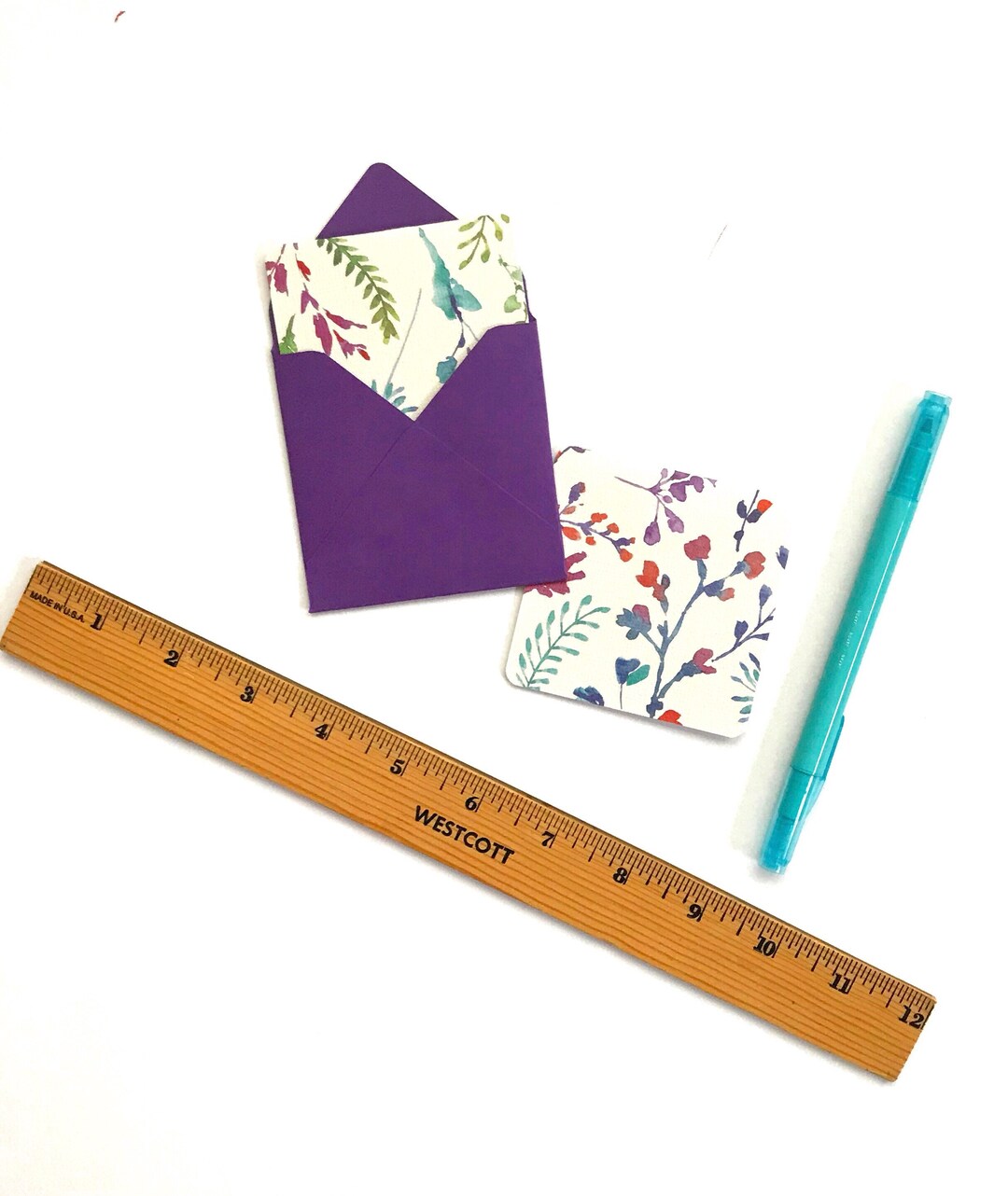Floral Mini Cards, Small Stationery Cards, Gift Tags With Envelopes ...