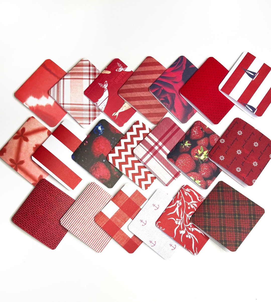 Red Mini Cards, Cards for Gifts, Shipping Materials, Cute Note Cards ...