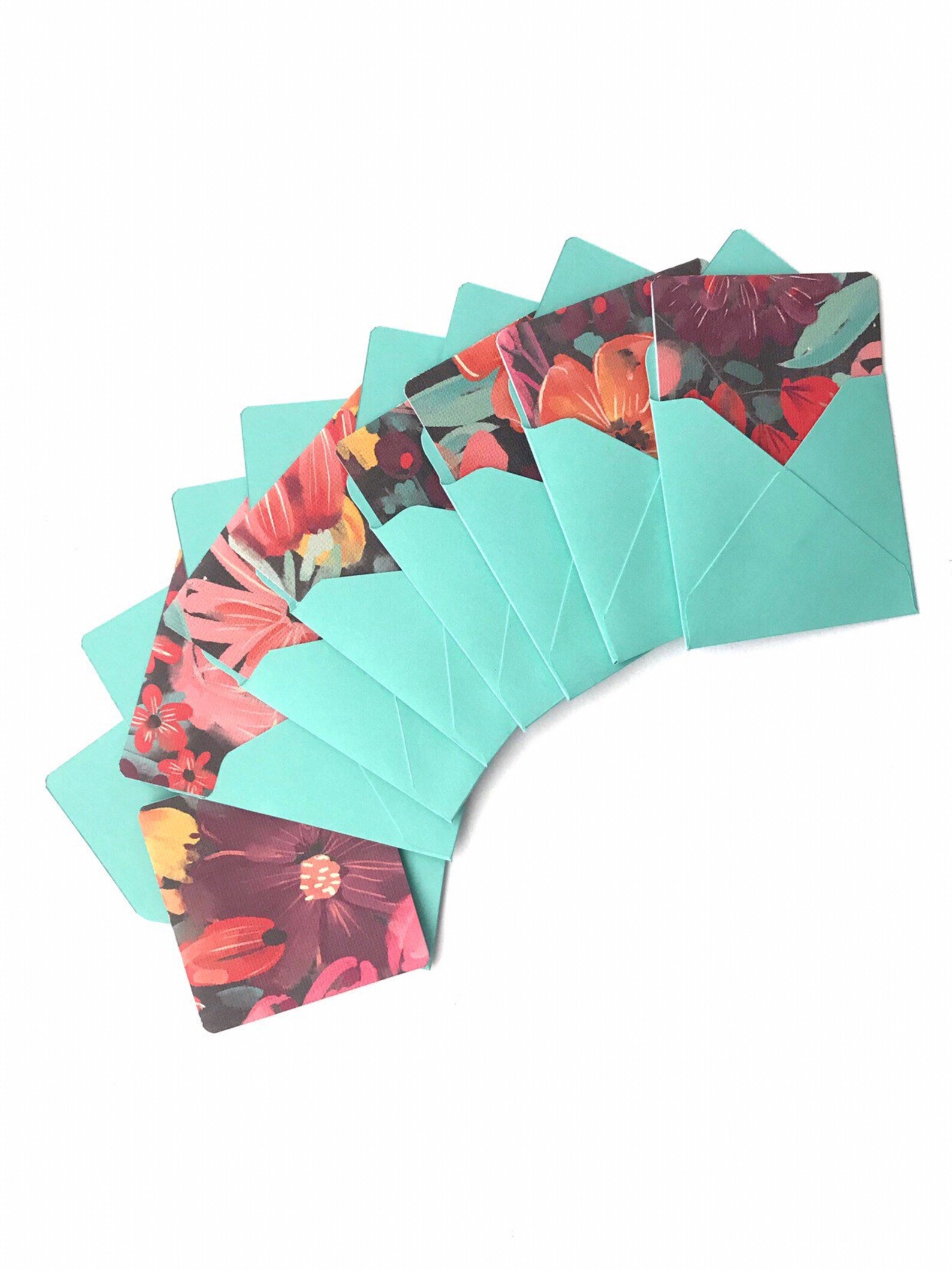 Watercolor Mini Cards Tiny Envelopes for Blank Note Cards - Etsy