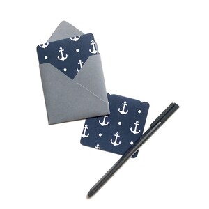 Nautical Mini Cards, Anchor Gift Tags, Nautical Gift Wrap, Boat Anchor ...