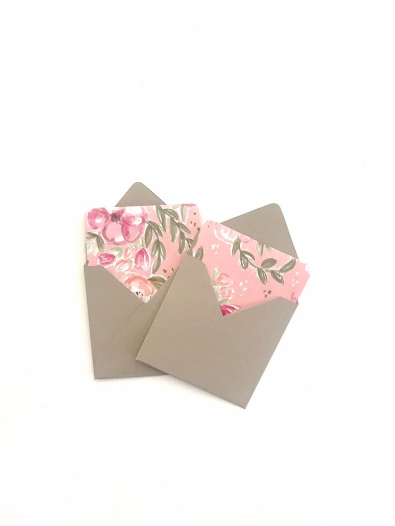 Mini Cards Cards With Flowers Blank Note Cards Small - Etsy