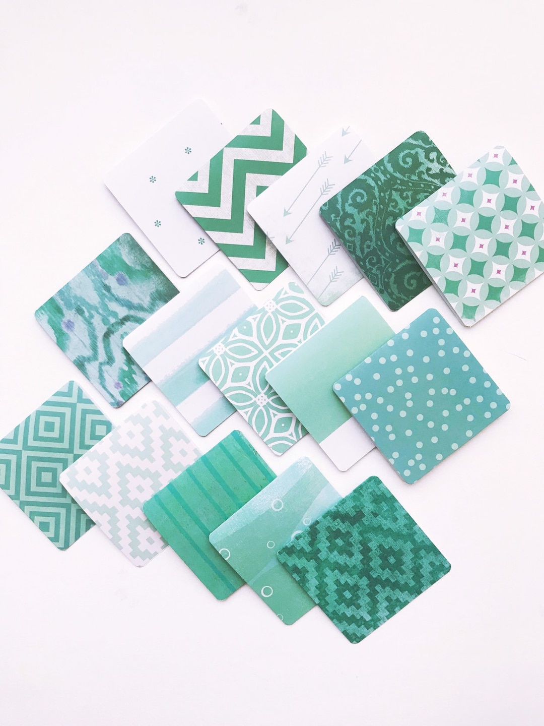 Mint Mini Cards, Cards for Gifts, Shipping Materials, Cute Note Cards ...