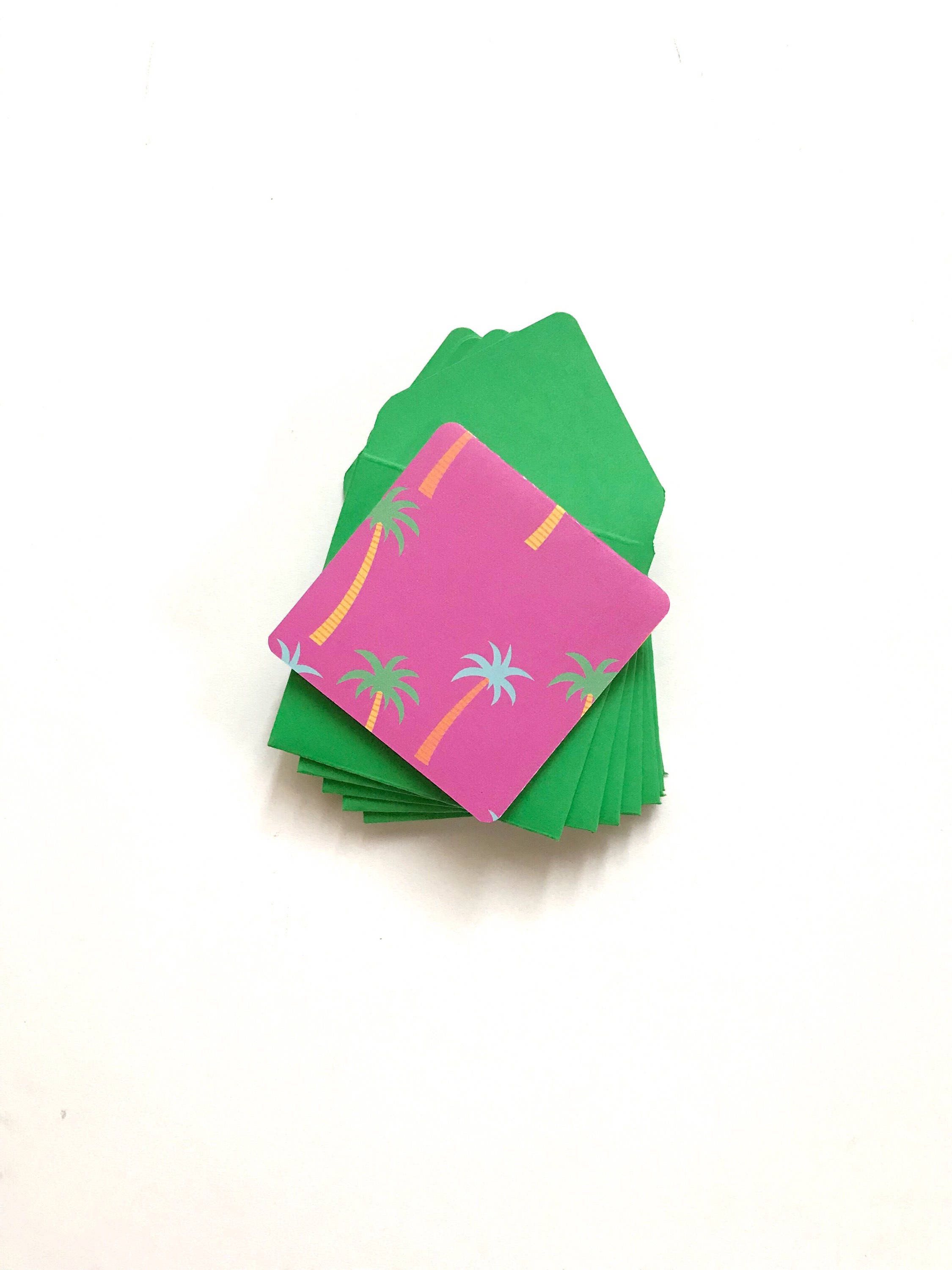 Palm Tree Mini Cards, Gift Wrap Cards, Small Note Cards, Simple Gift ...