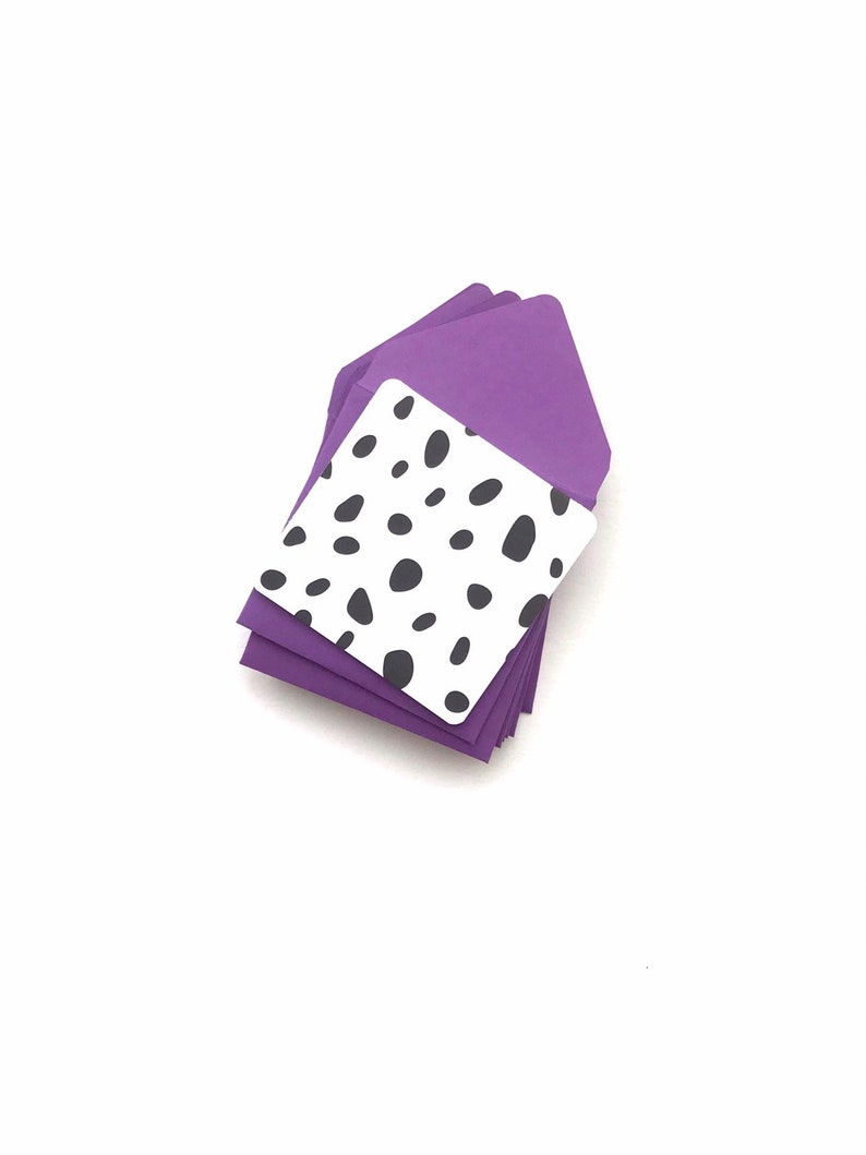 Polka Dot Mini Cards, Gift Wrap Cards, Small Note Cards, Simple Gift ...
