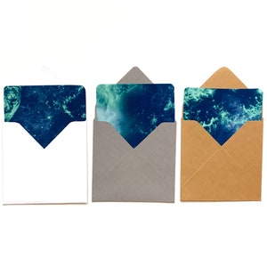 Galaxy Mini Note Cards, Cute Space Theme Gift, Blank Note Cards, Galaxy ...