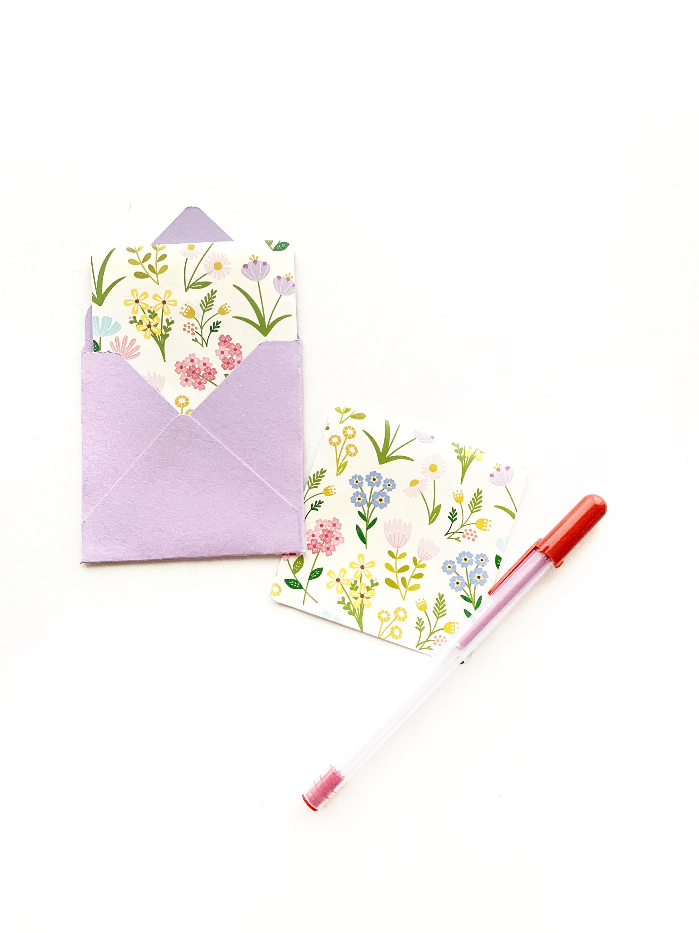 Floral Mini Cards Blank Stationery Cards Mini Notes - Etsy