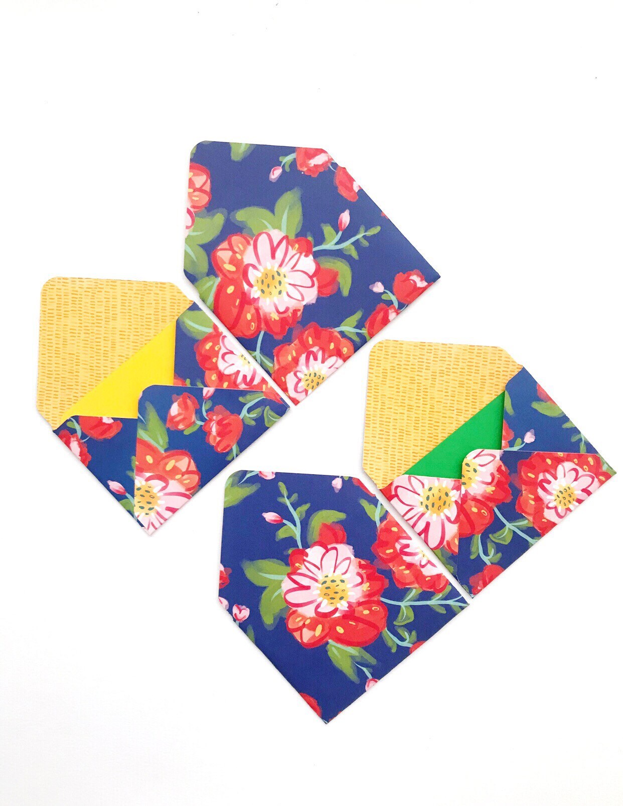 Blank Floral Envelopes, Cute Note Cards, Gift Enclosures, Blank Mini ...