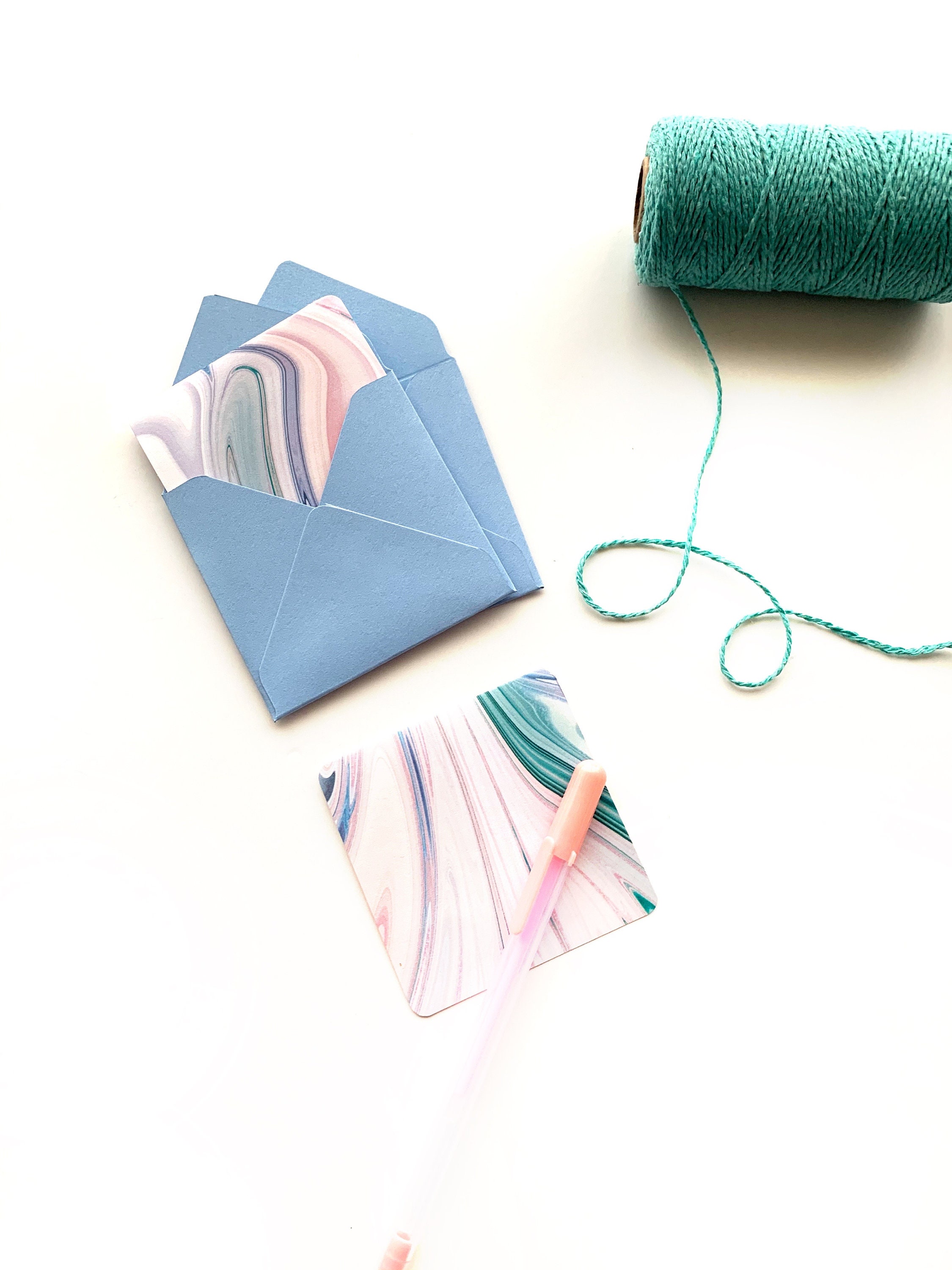 Marble Mini Cards, Stationery Cards, Marble Gift Tags, Mini Card Set ...