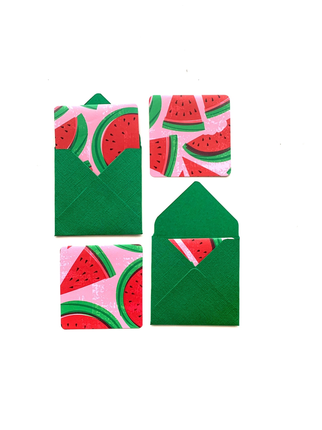 Watermelon Stationery, Watermelon Mini Cards, Blank Stationary Cards ...
