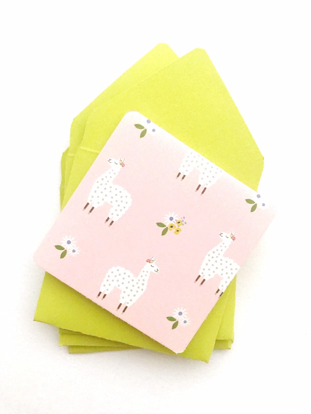Llama Mini Cards, No Drama Llama Gift, Llama Party, Blank Mini Cards ...