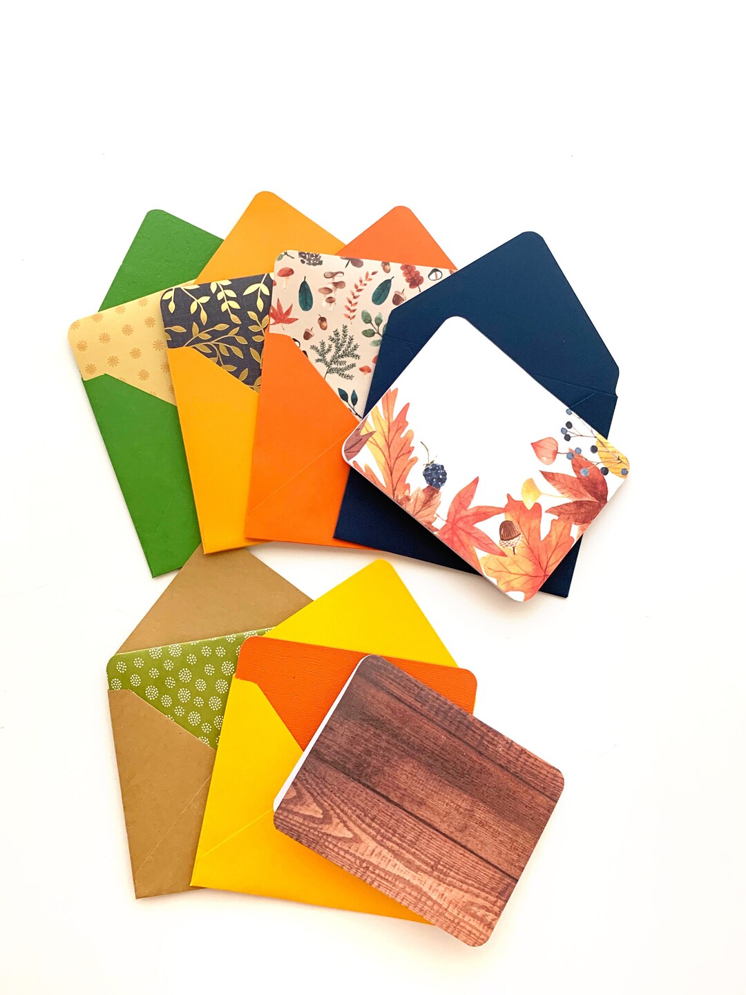 Fall Cards and Envelopes, Blank Note Cards, Cute Fall Stationary ...