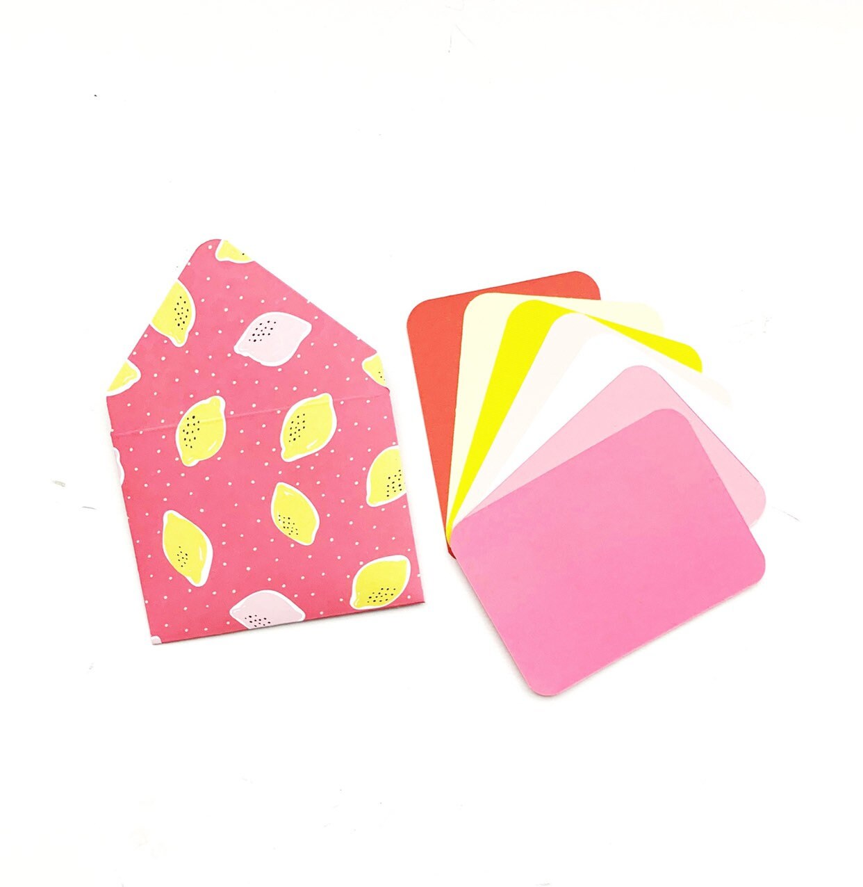Lemon Envelopes, 3x4 Envelopes, Spring Pattern Stationery, Lemon ...
