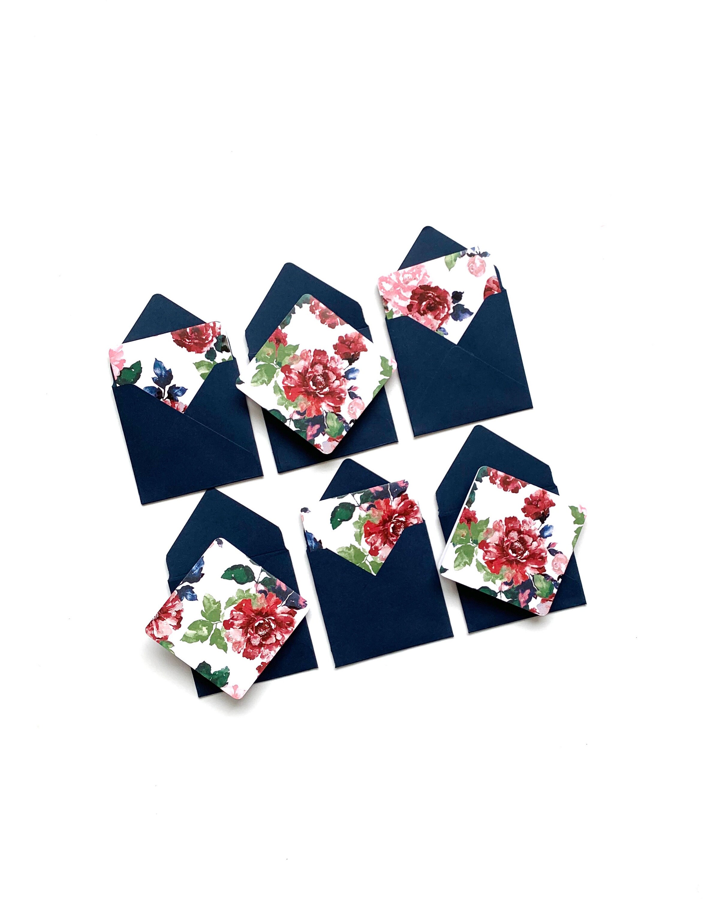 Bold Vintage Floral Note Cards Stationery Set Cute Little - Etsy