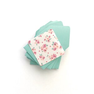 Floral Mini Cards, Blank Stationery Cards, Mini Notes, Stationary Cards ...