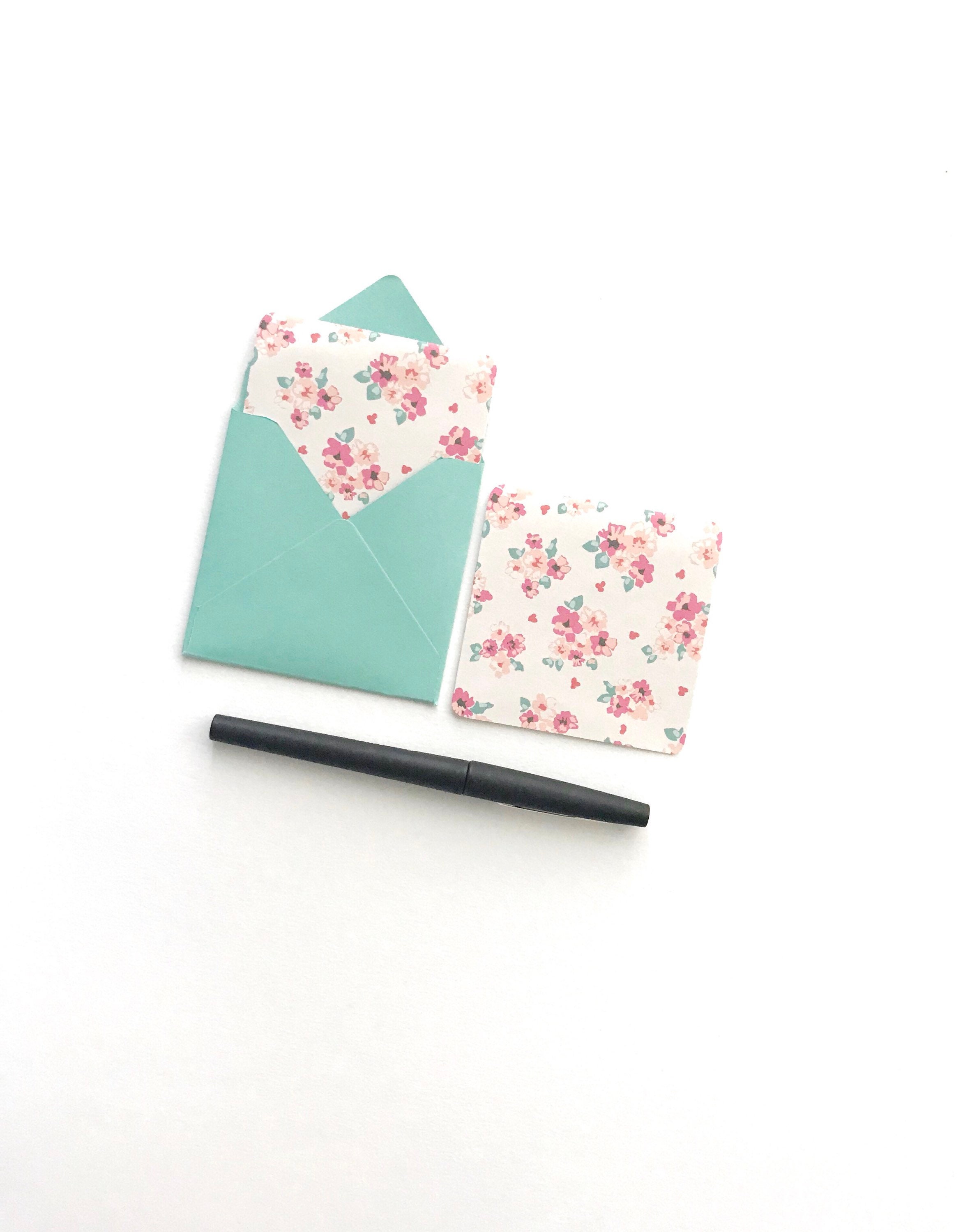 Floral Mini Cards Blank Stationery Cards Mini Notes - Etsy