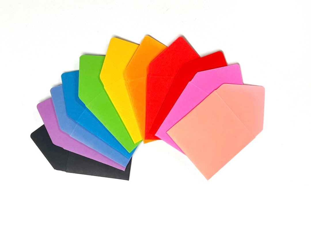 Assorted Envelopes, Mini Envelopes, Rainbow Envelopes, Gift Cards, 3x3 ...
