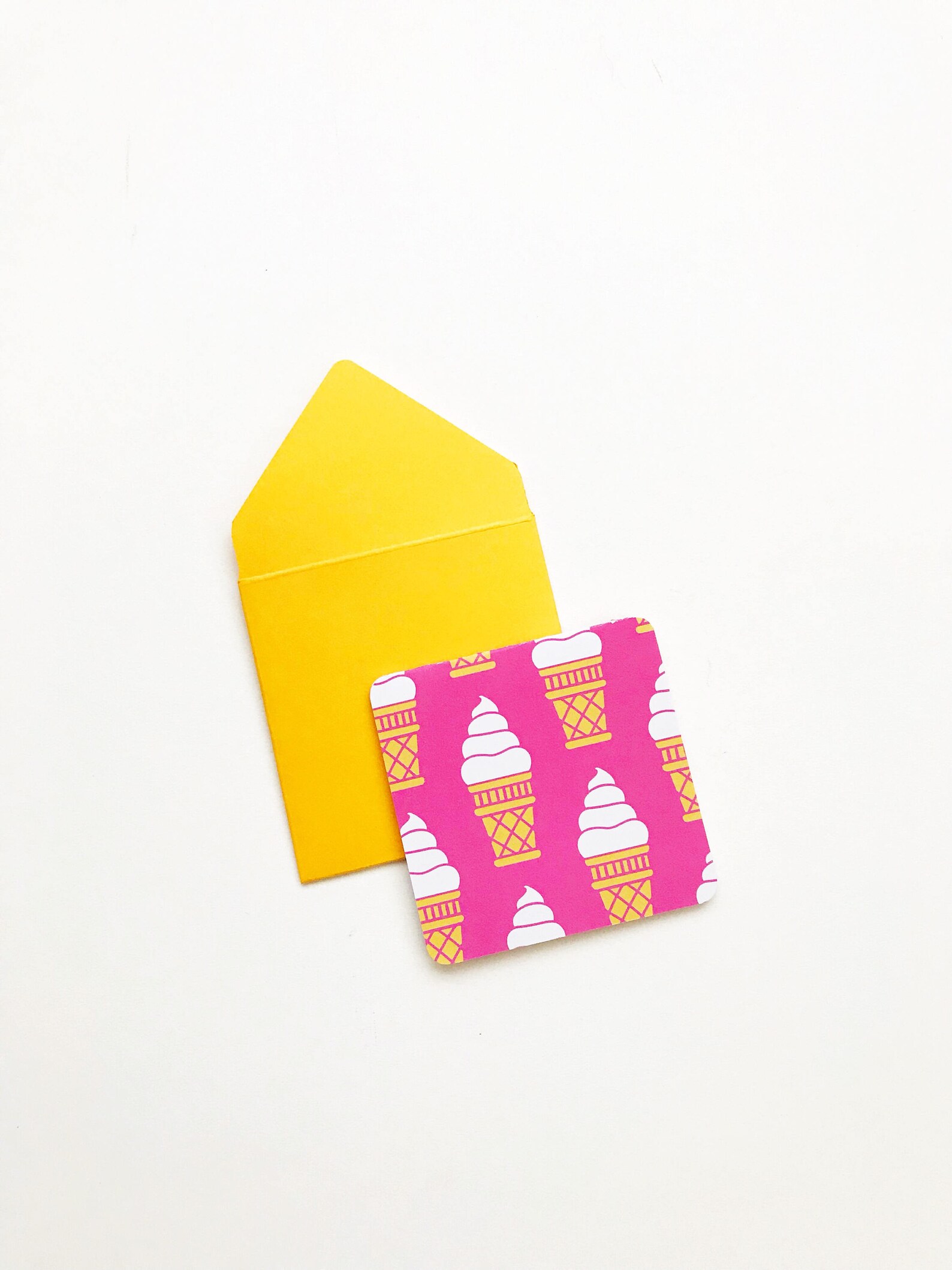 Mini Cards, Tiny Envelope, Ice Cream Card, Mini Ice Cream, Ice Cream ...