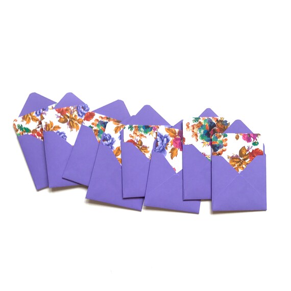 Set of 8 Mini Cards With Envelopes Blank Note Cards 3x3 | Etsy