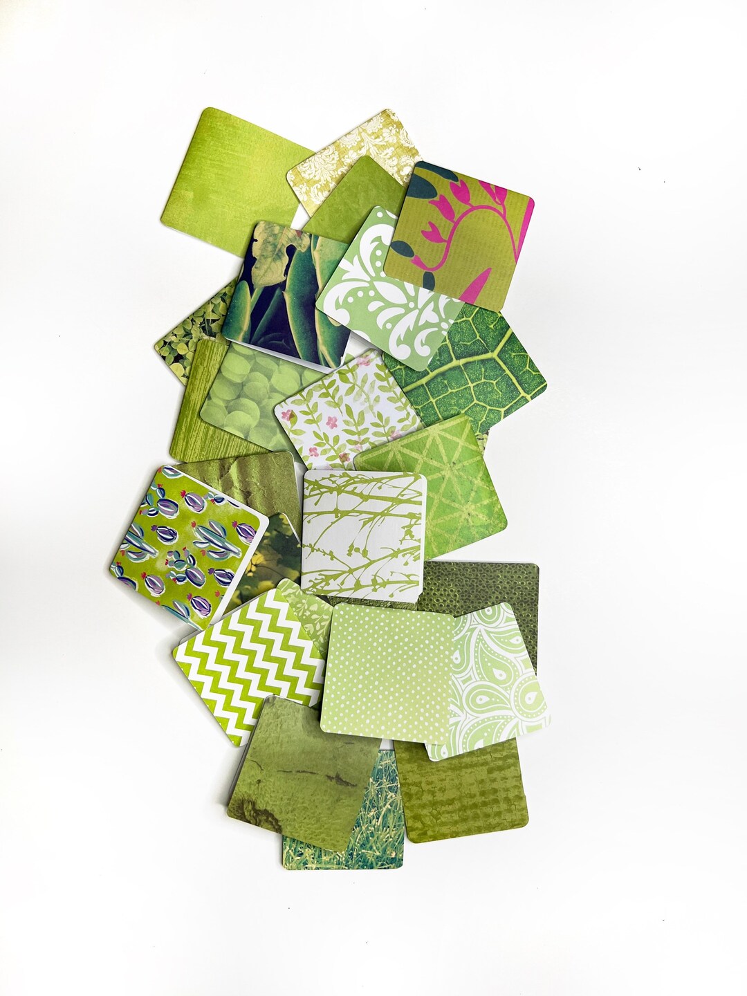 Lime Green Mini Cards, Cards for Gifts, Shipping Materials, Cute Note ...
