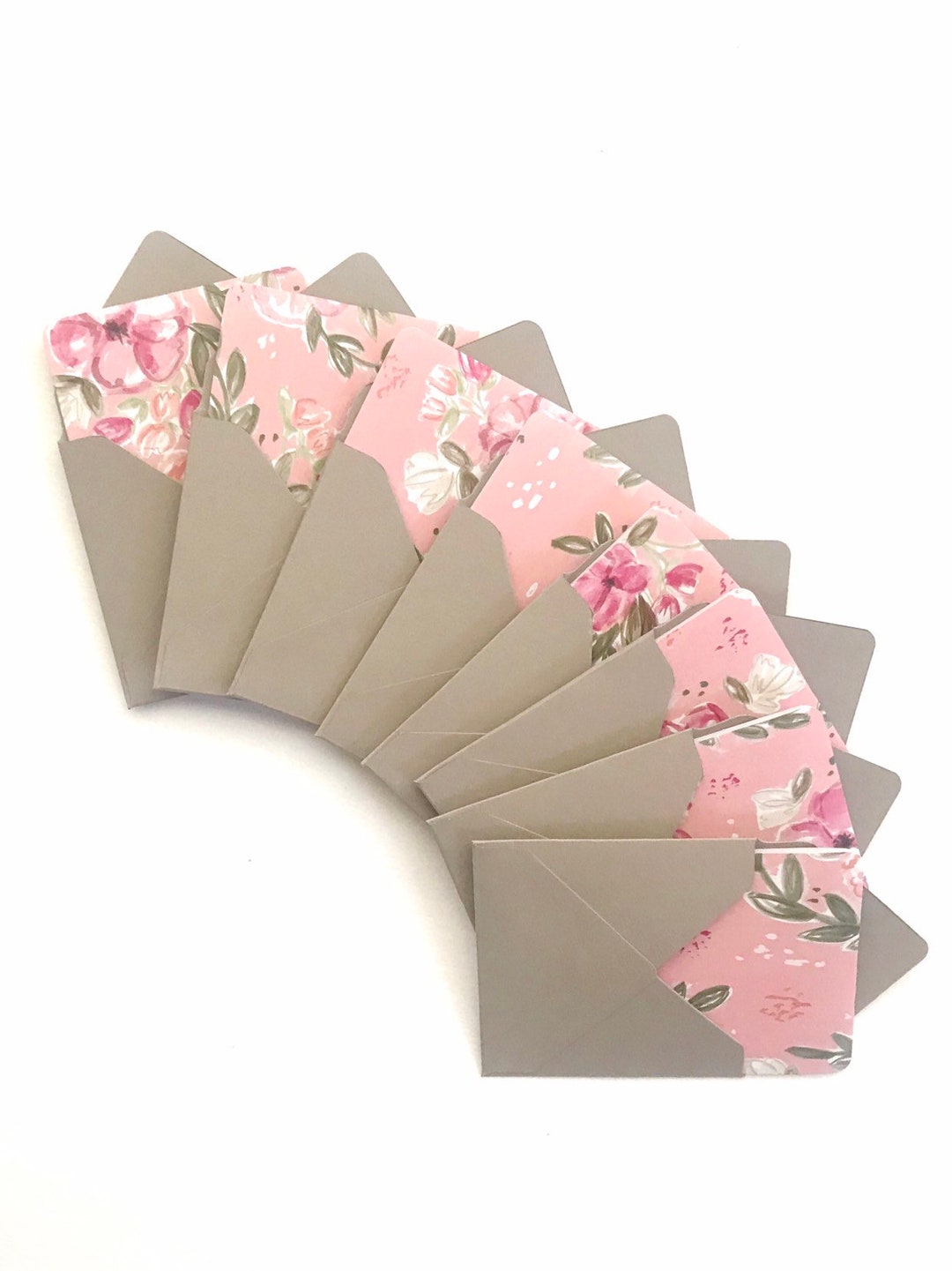 Mini Cards, Cards With Flowers, Blank Note Cards, Small Envelopes, Cute ...