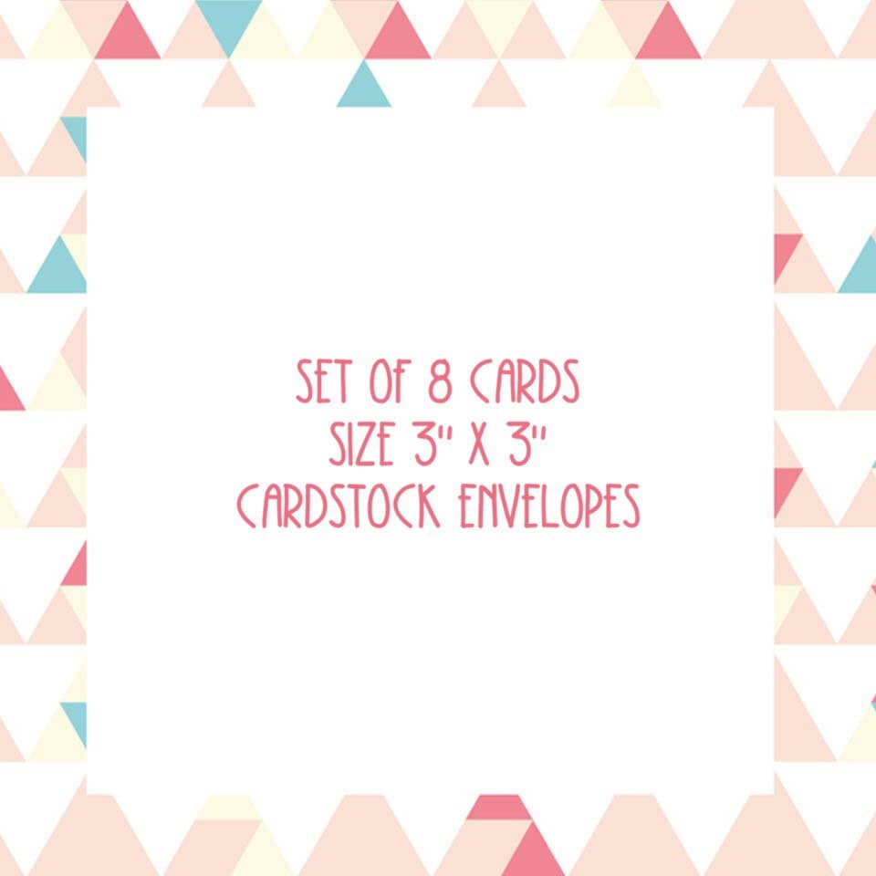 Cute Affirmation Cards Blank Mini Cards 3x3 Note Cards Cute - Etsy