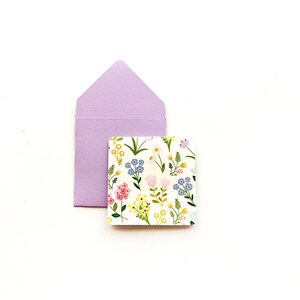 Floral Mini Cards, Blank Stationery Cards, Mini Notes, Stationary Cards ...