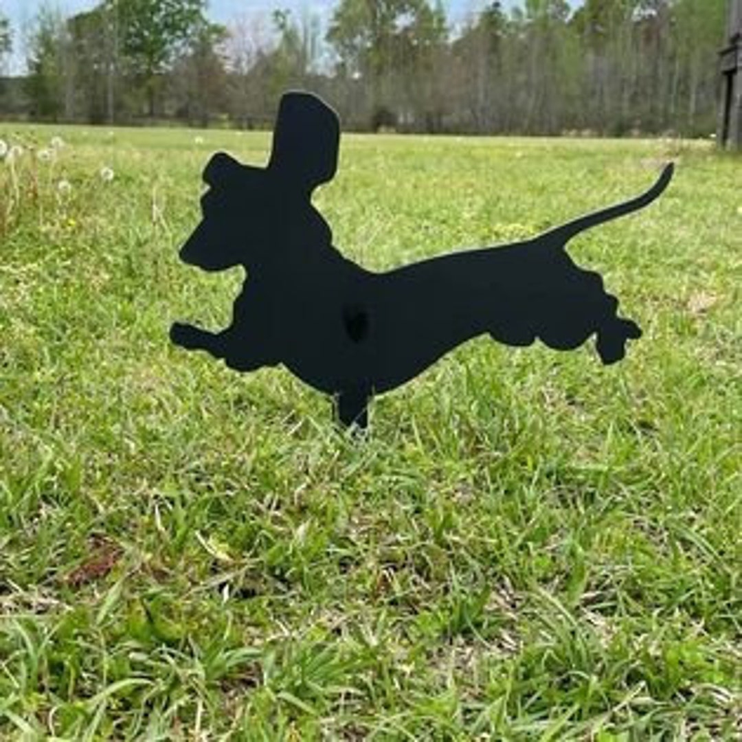 Metal Dachshund Yard Ornament - Etsy