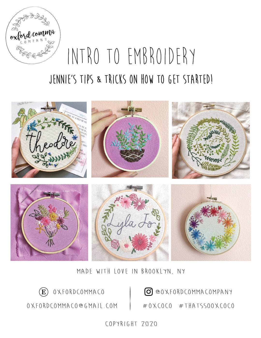 DIGITAL Intro to Embroidery Beginner Booklet - Etsy