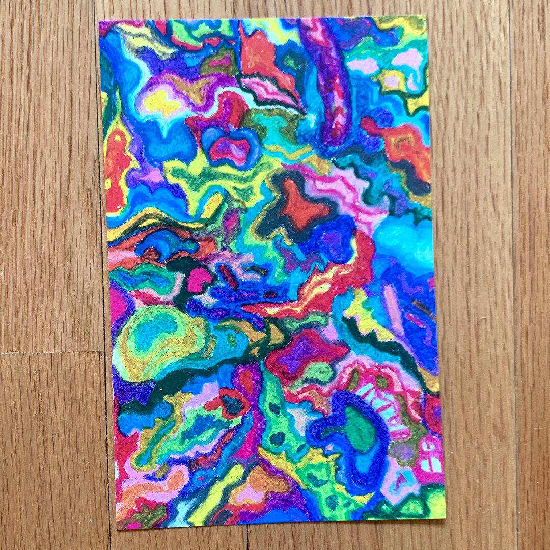 Funky Colorful Eco Art Abstract Print - Etsy