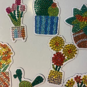 Diamond Dots Magnets Plants Completed - Etsy