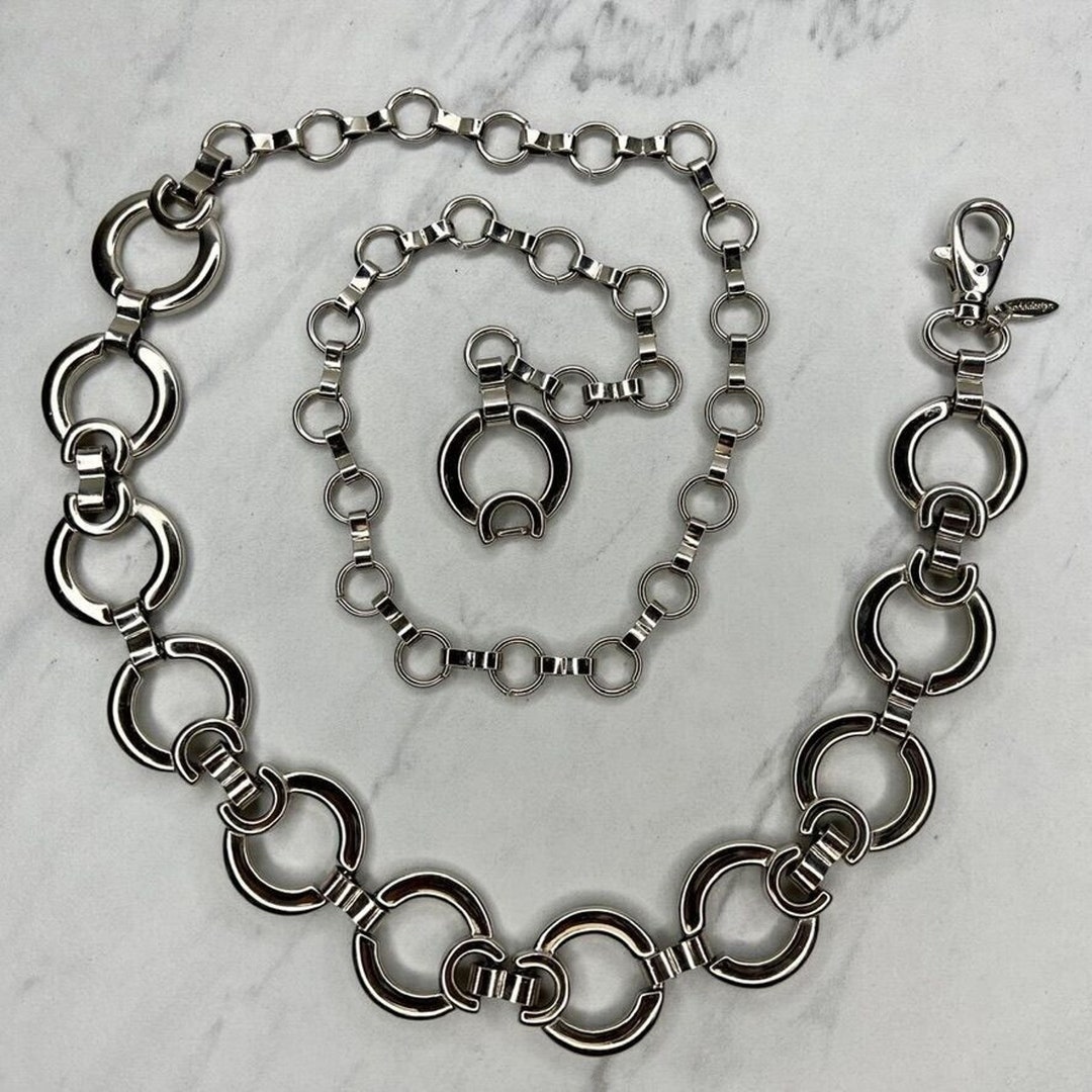 Soho Design Vintage Horsebit Silver Tone Chain Link Belt OS One Size - Etsy