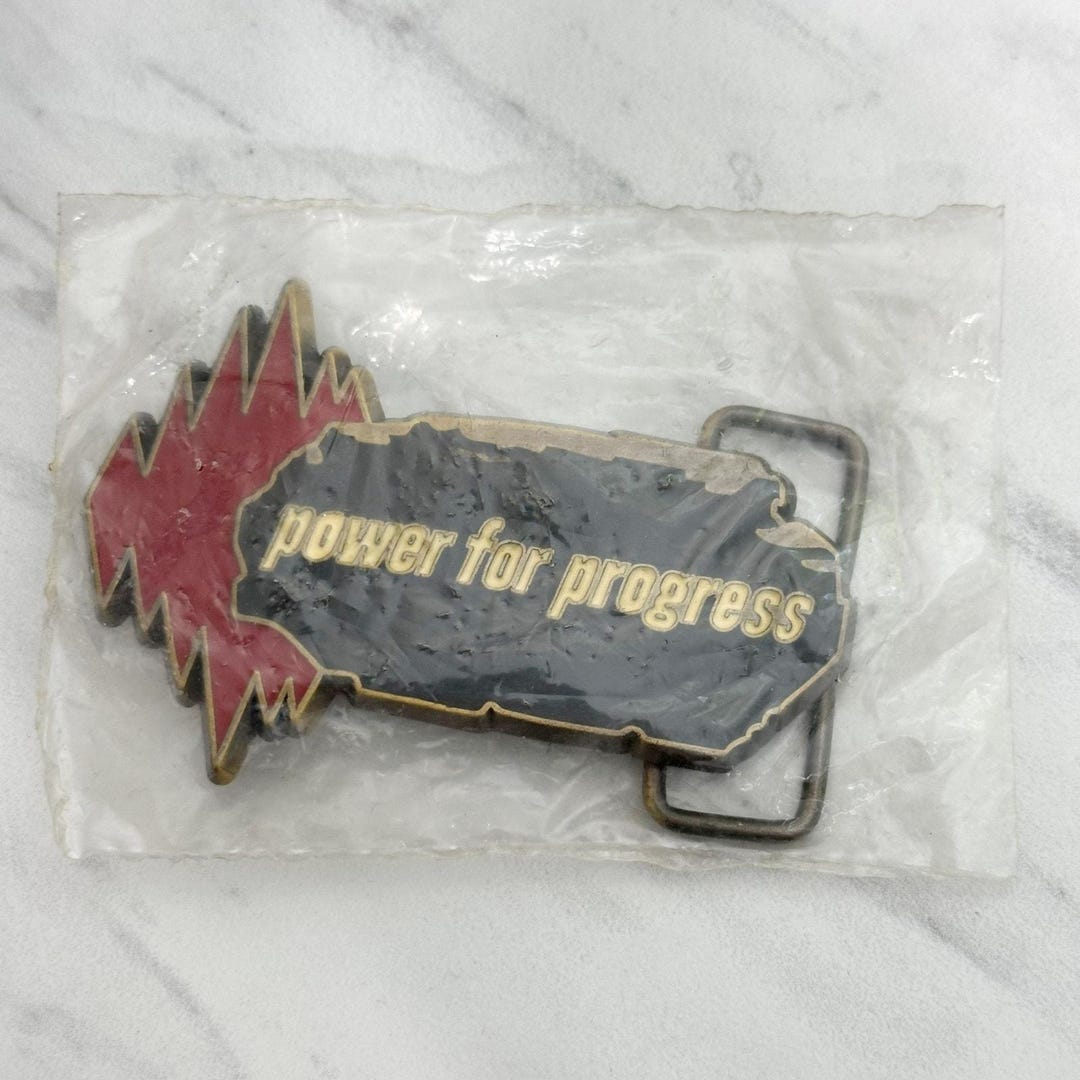 Vintage 1985 Peabody Coal Power for Progress Belt Buckle New in Package ...