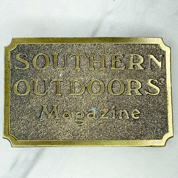 The Great American Buckle Co Vintage 1982 Southern Outdoors Magazine Belt Buckle Etsy UK