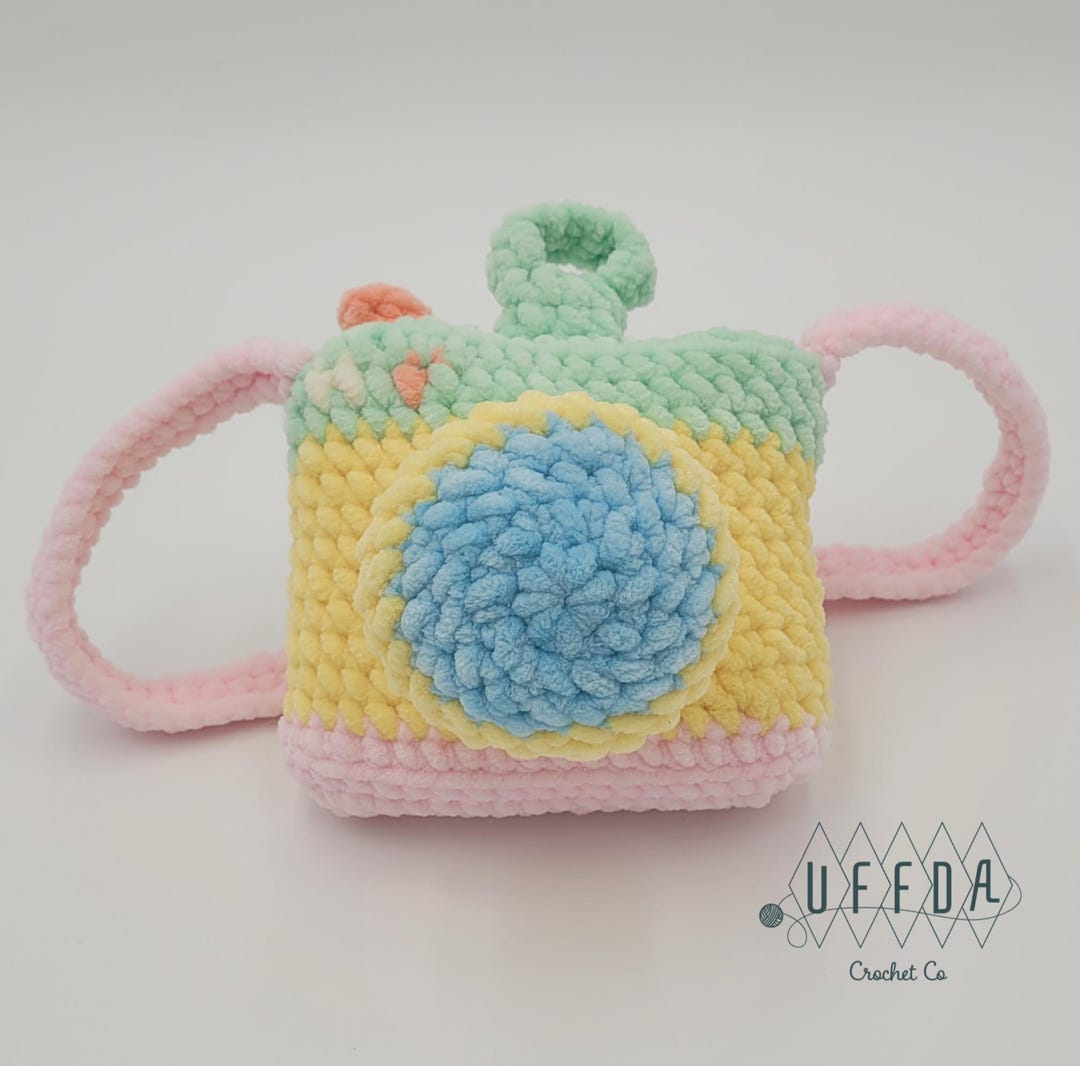 READY TO SHIP Pastel Colored Crochet Fidget Camera Amigurumi Plushie ...