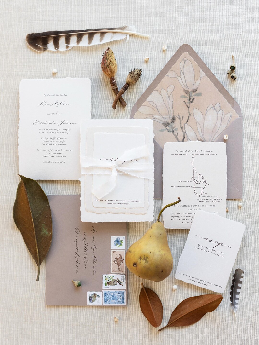 Wedding Invitations Suite SHOWCASE LISTING Invitations Featuring Custom ...
