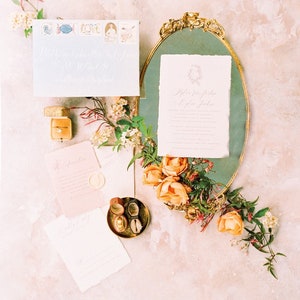 ONE Set of Personalized Keepsake Stationery or Invitation Suite for ...