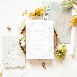 Letterpress Wedding Invitation Suite: SHOWCASE LISTING Handmade Paper ...