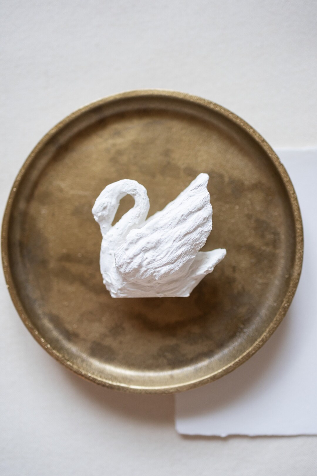 Plaster Coated Swan Figurine | Flat Lay Styling | Home Decor - Etsy