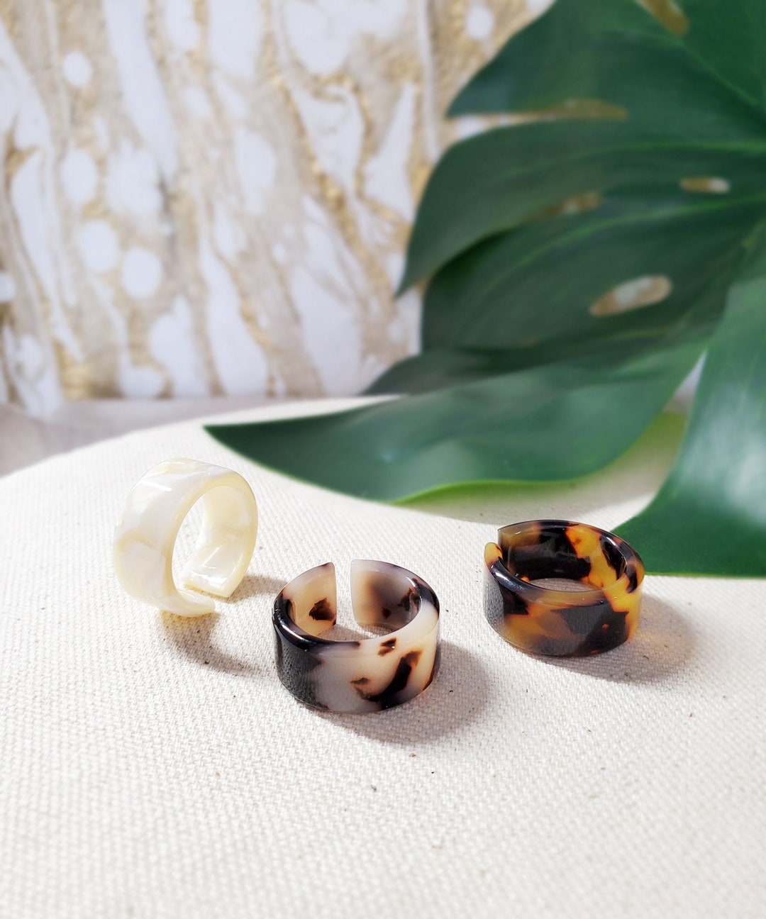 Jolie Tortoise Shell Ring, Classic Tortoise Ring, Resin Ring, Acetate ...