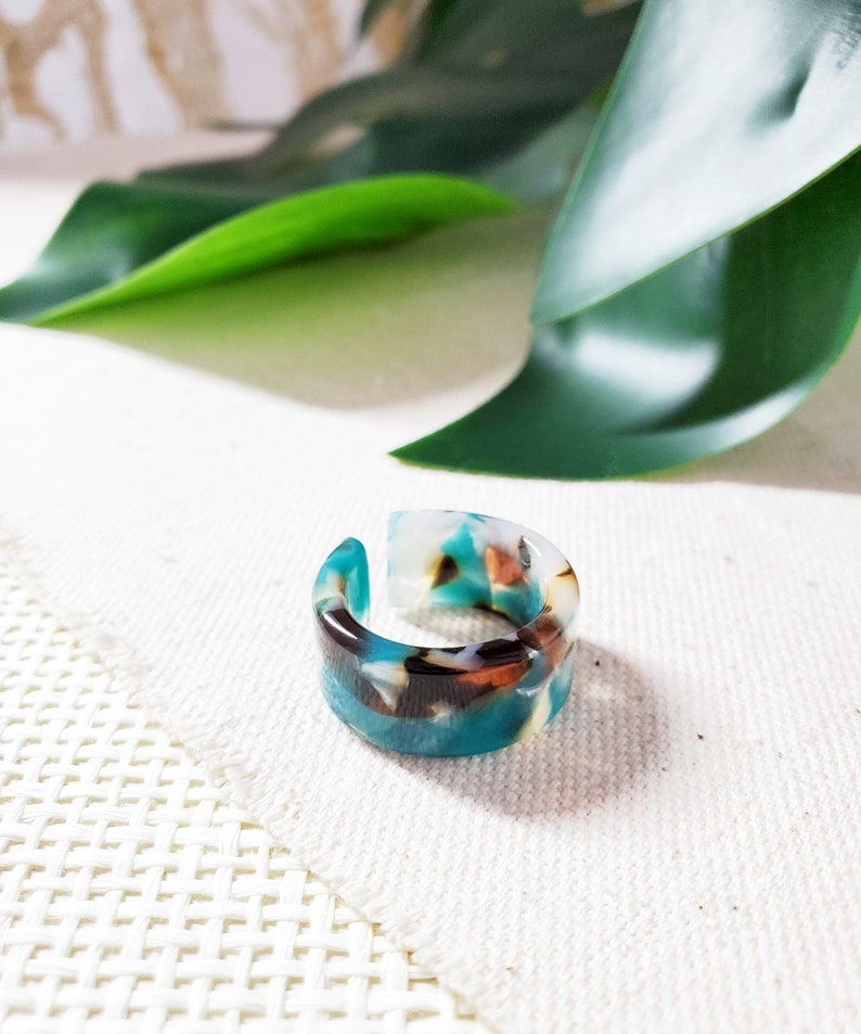 Jolie Tortoise Shell Ring Classic Tortoise Ring Resin Ring - Etsy