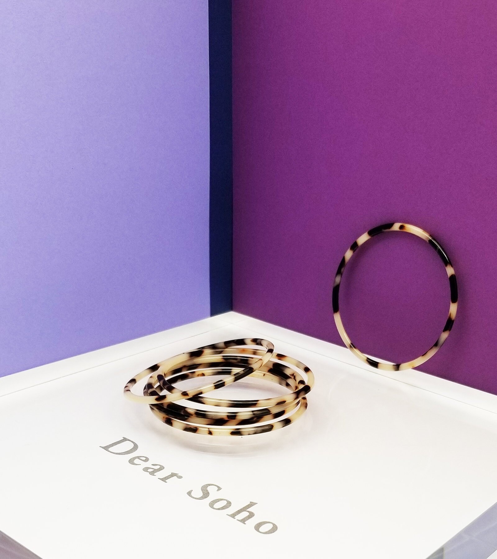 Lisa Light Ivory Tortoise Bangle Tortoise Stacking Bangle - Etsy