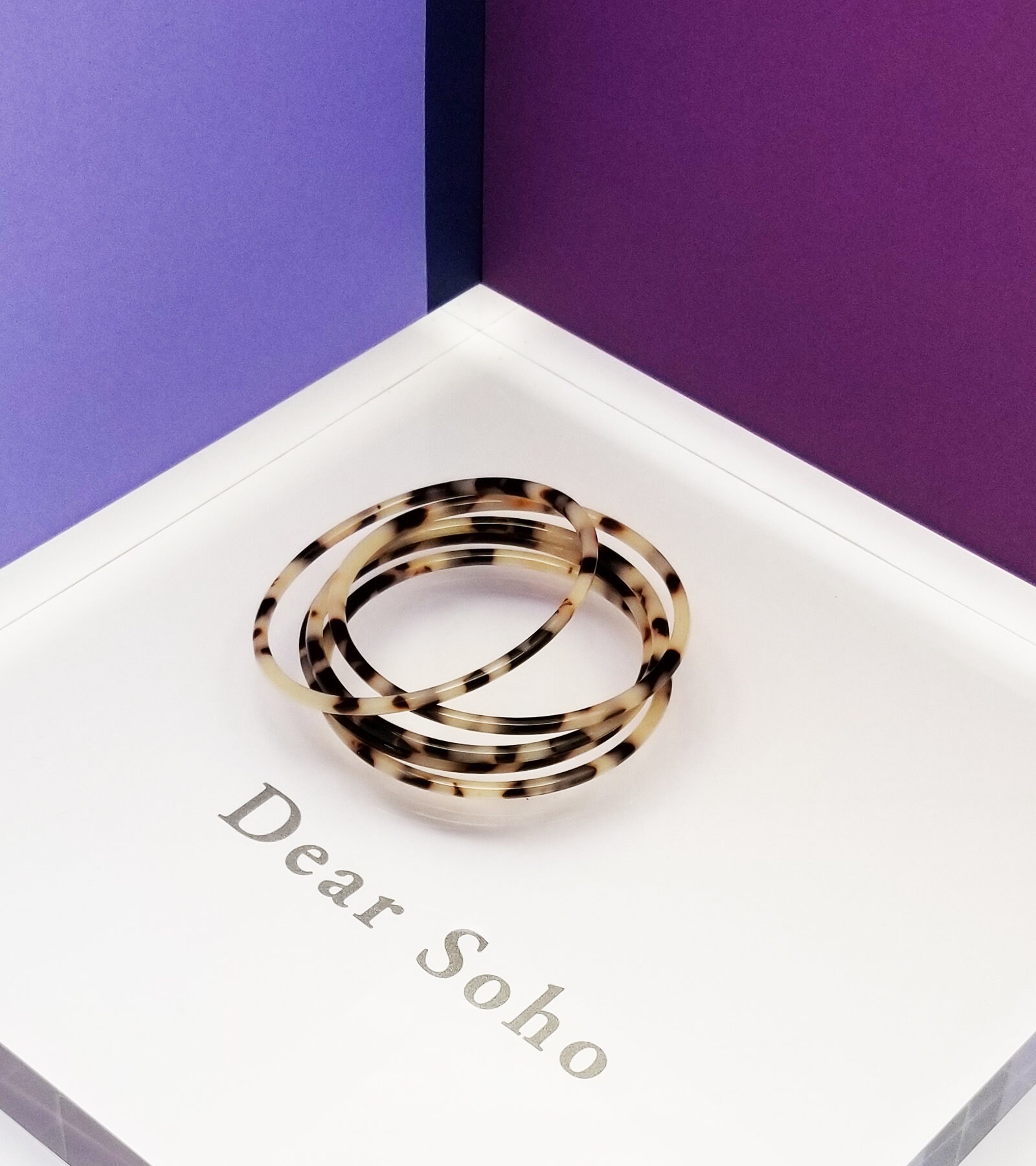 Lisa Light Ivory Tortoise Bangle Tortoise Stacking Bangle | Etsy