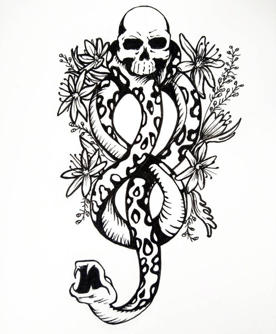 Dark Mark Tattoo Stencil