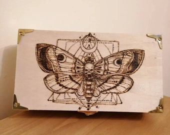 Wood Burned Box - Etsy UK