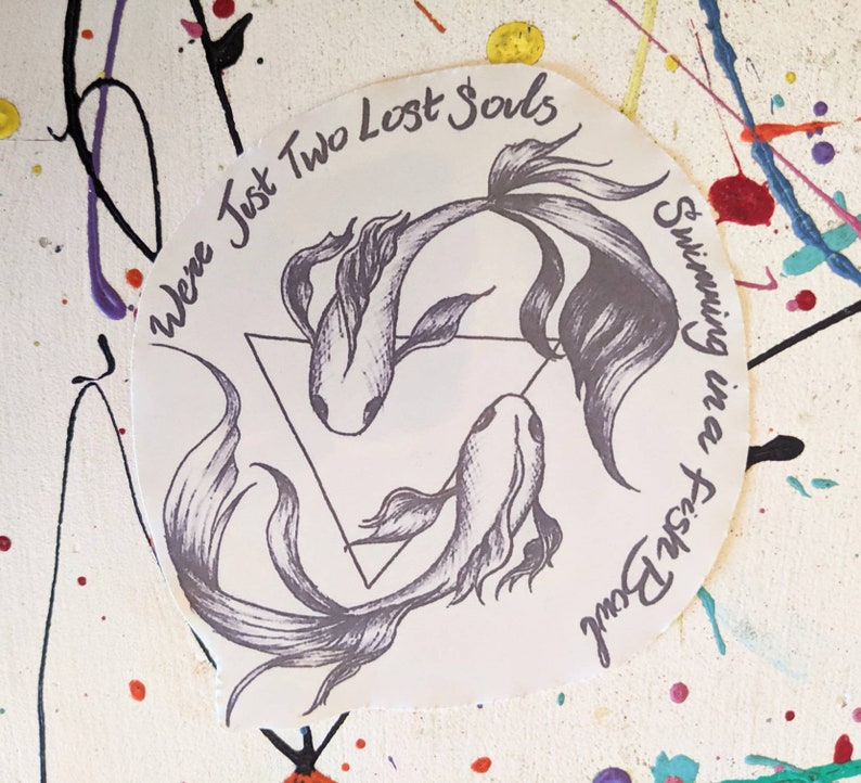 Pink Floyd Fish Design Sticker | Etsy