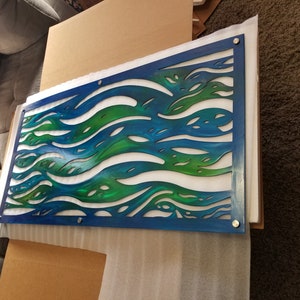 Abstract Wall Decor Original Painting Panel Art, Interior Art Patio and ...