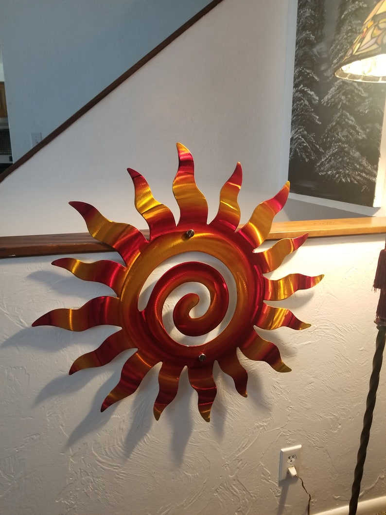 Metal Art Sun Outdoor Wall Decor Large Sun ETSY Handmade - Etsy