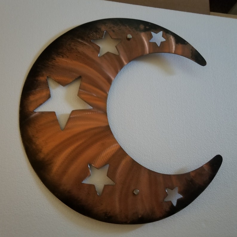 Metal Moon Large Outdoor Wall Art Plasma Cut Metal Moon - Etsy