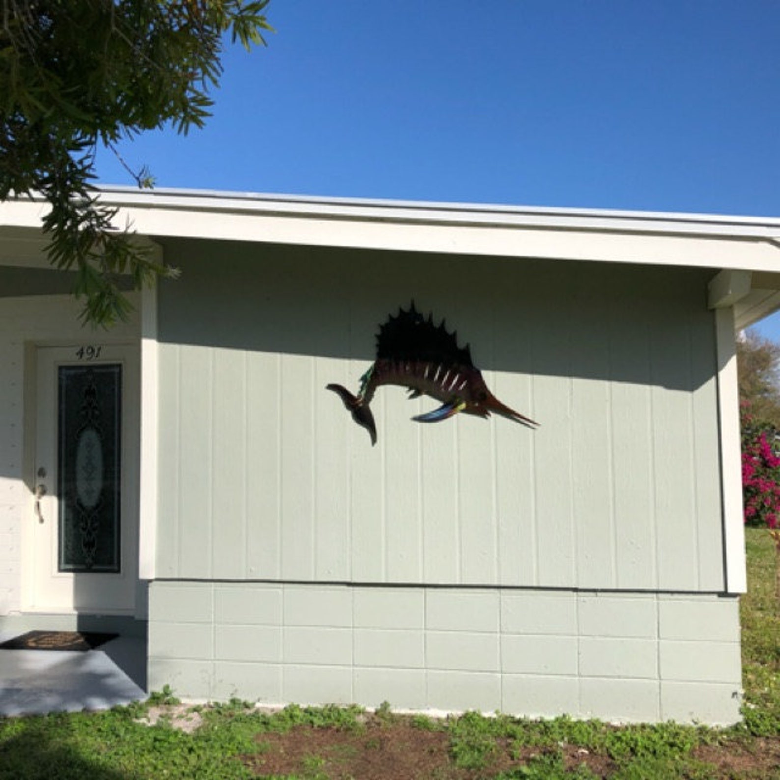 Metal Sailfish Wall Art Fish Wall Mount Home Decor Coastal - Etsy